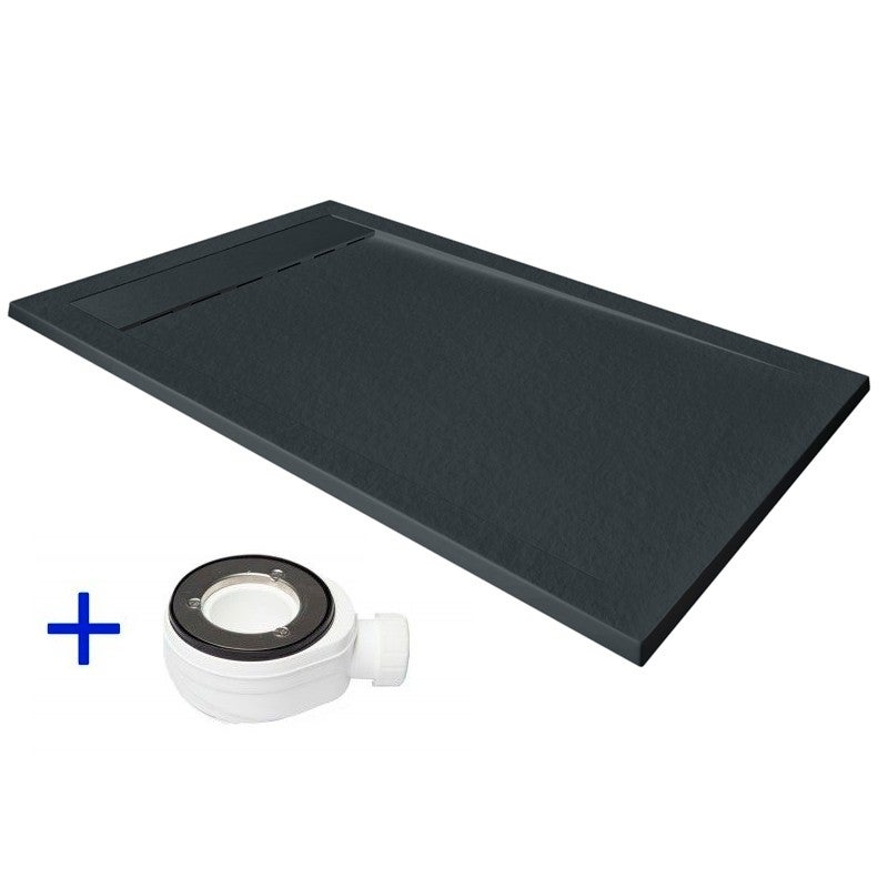 Receveur de douche 80x160 PREMIUM AMBIENTE Gris Ardoise extra plat ...