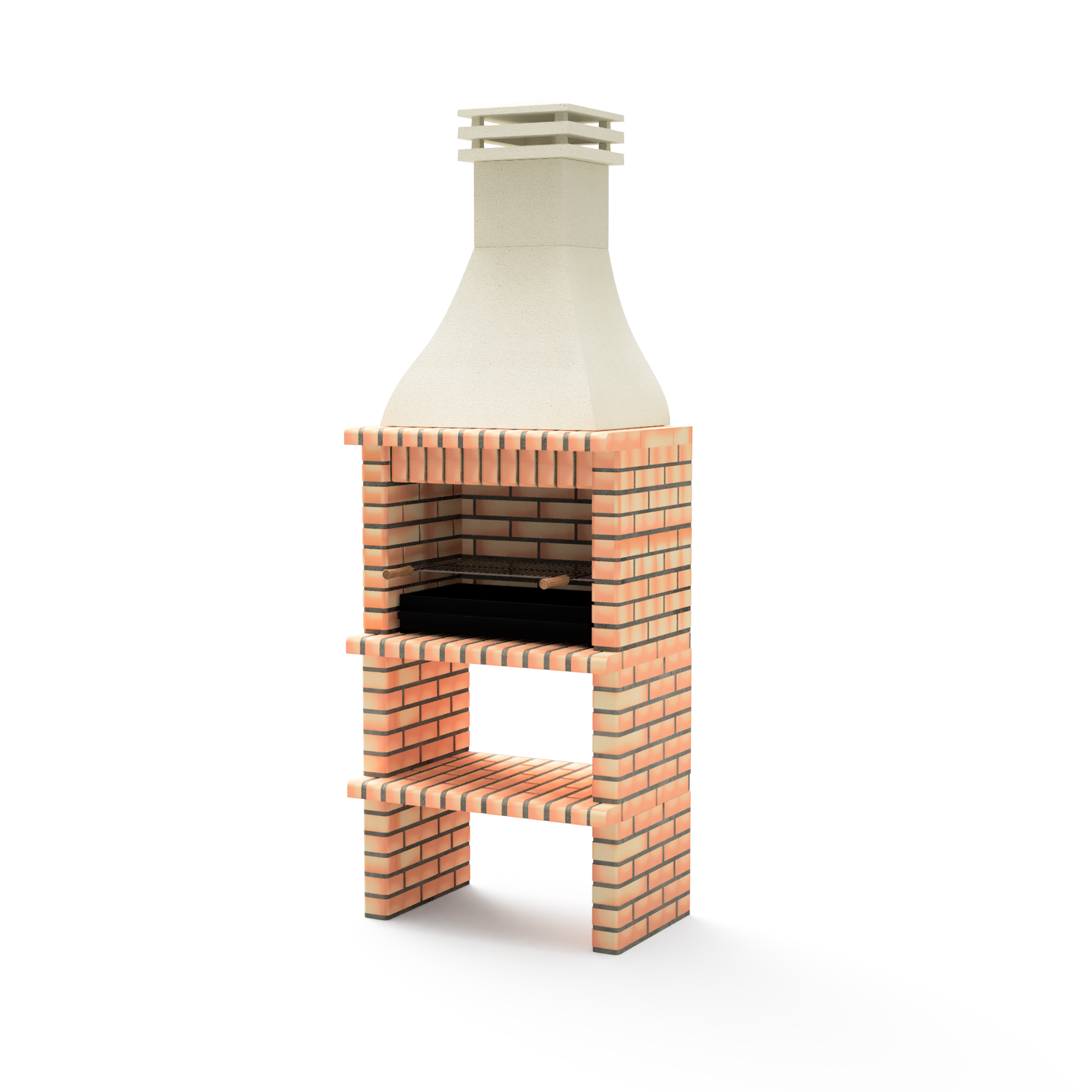 MOVELAR - Barbecue in muratura KHIVA PLUS con griglia, arancione/beige ...