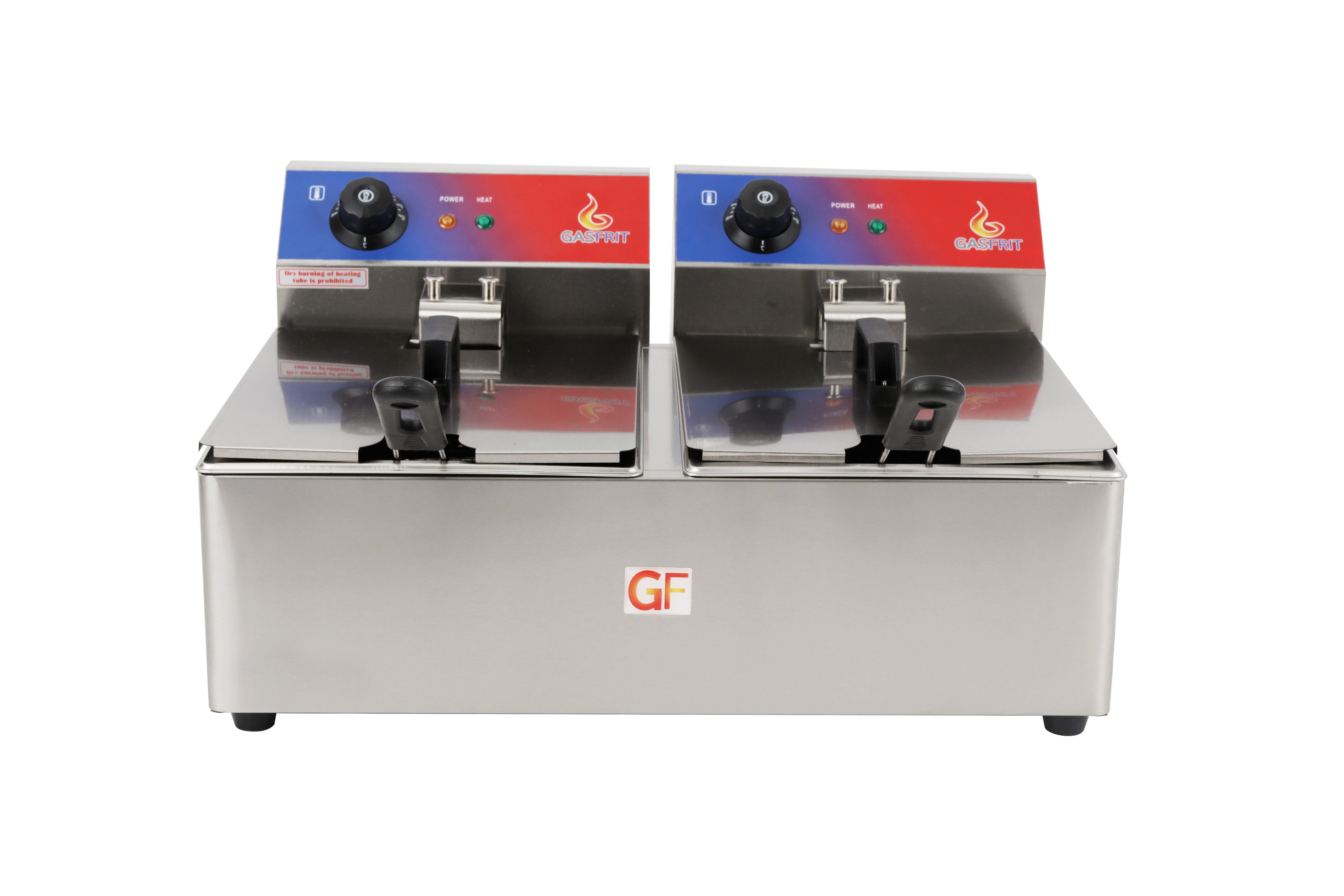 Gasfrit – Friteuse électrique industrielle de 10 + 10 litres en acier ...