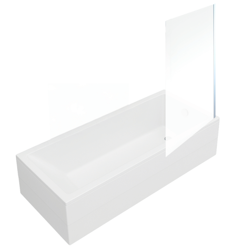 Baignoire rectangulaire VitrA Neon 170x75cm + Pare bain droit AURYS ...
