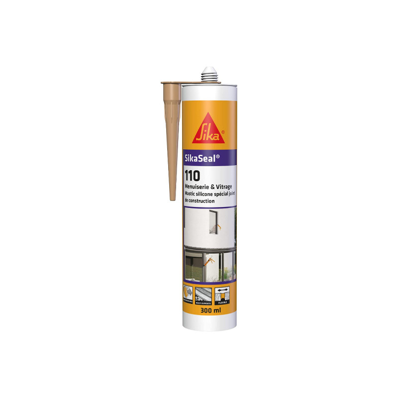 Mastic silicone SIKA SikaSeal 110 Menuiserie & Vitrage - Beige Pierre ...