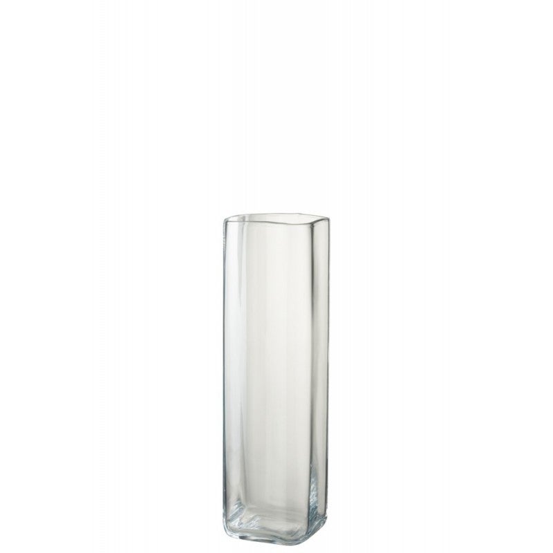 Jarrón recto cuadrado transparente Alt. 42 cm | Leroy Merlin