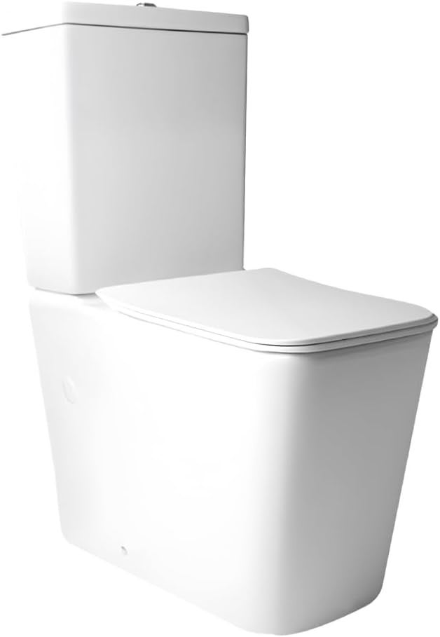 Inodoro Completo WC con Sistema Rimless Antibacterias Vater Baño con ...