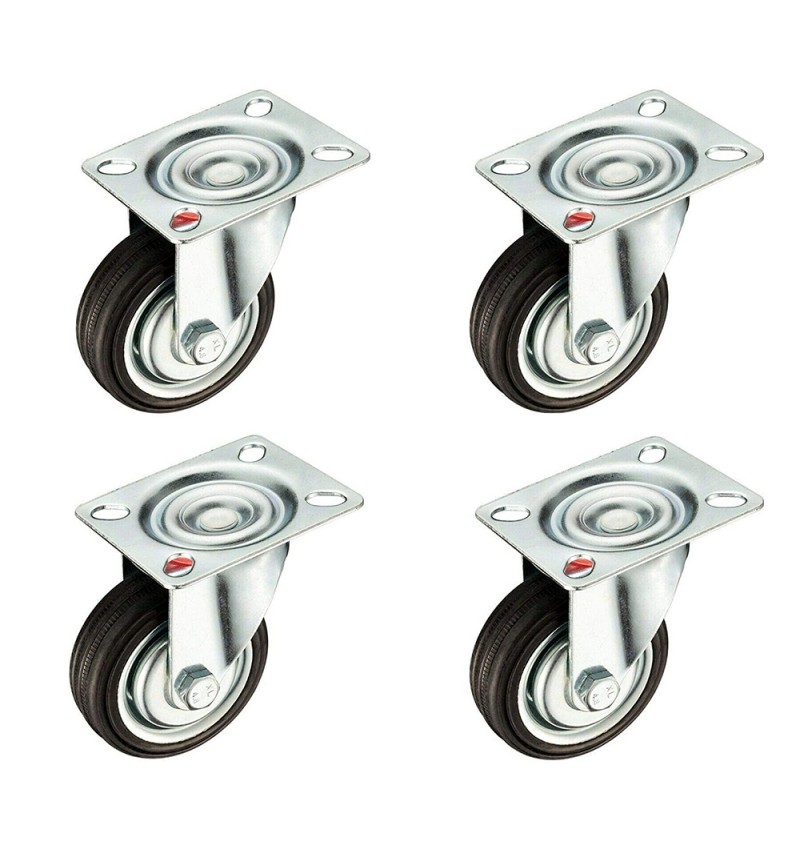Ruedas giratorias rueda loca 3" 76mm juego de 4 muebles plataformas ...