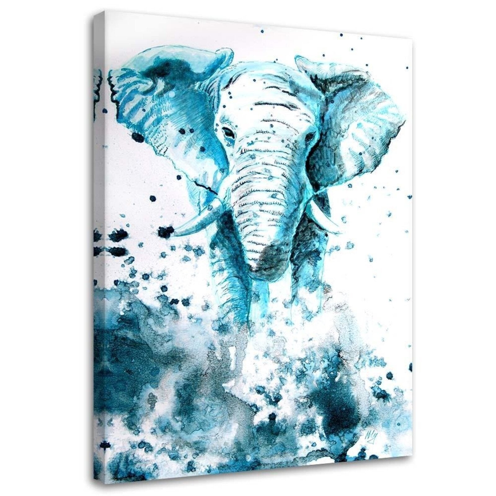 Tableau éléphant abstrait - 50 x 70 cm | Leroy Merlin