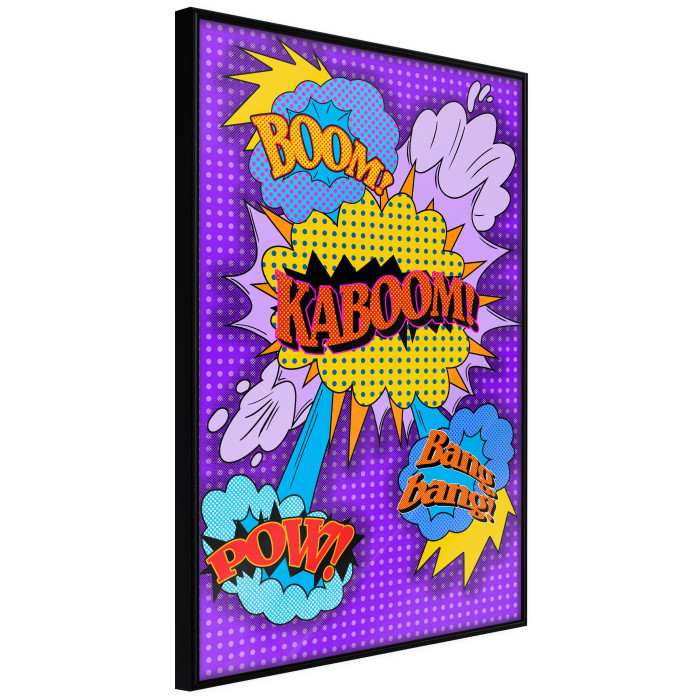 Affiche Murale Encadrée "Kaboom Boom Pow" 30 x 45 cm Noir | Leroy Merlin