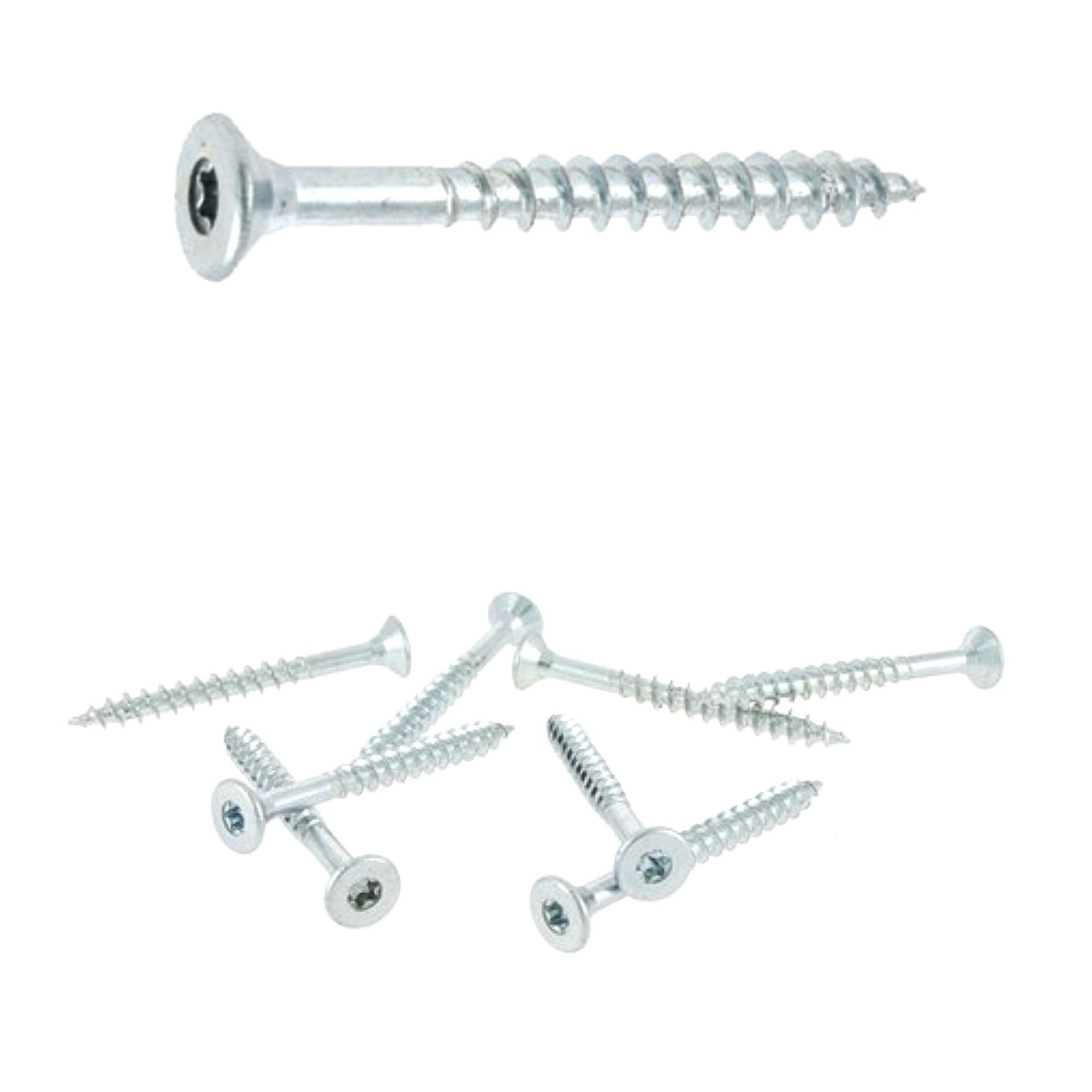 500 vis agglo tête fraisée Torx acier zingués blanc - Diamètre 4,5 mm ...