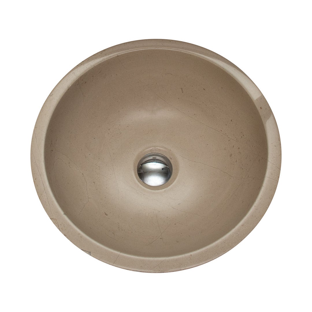 Lavabo à poser en marbre Beige 40x40x15 cm | Leroy Merlin