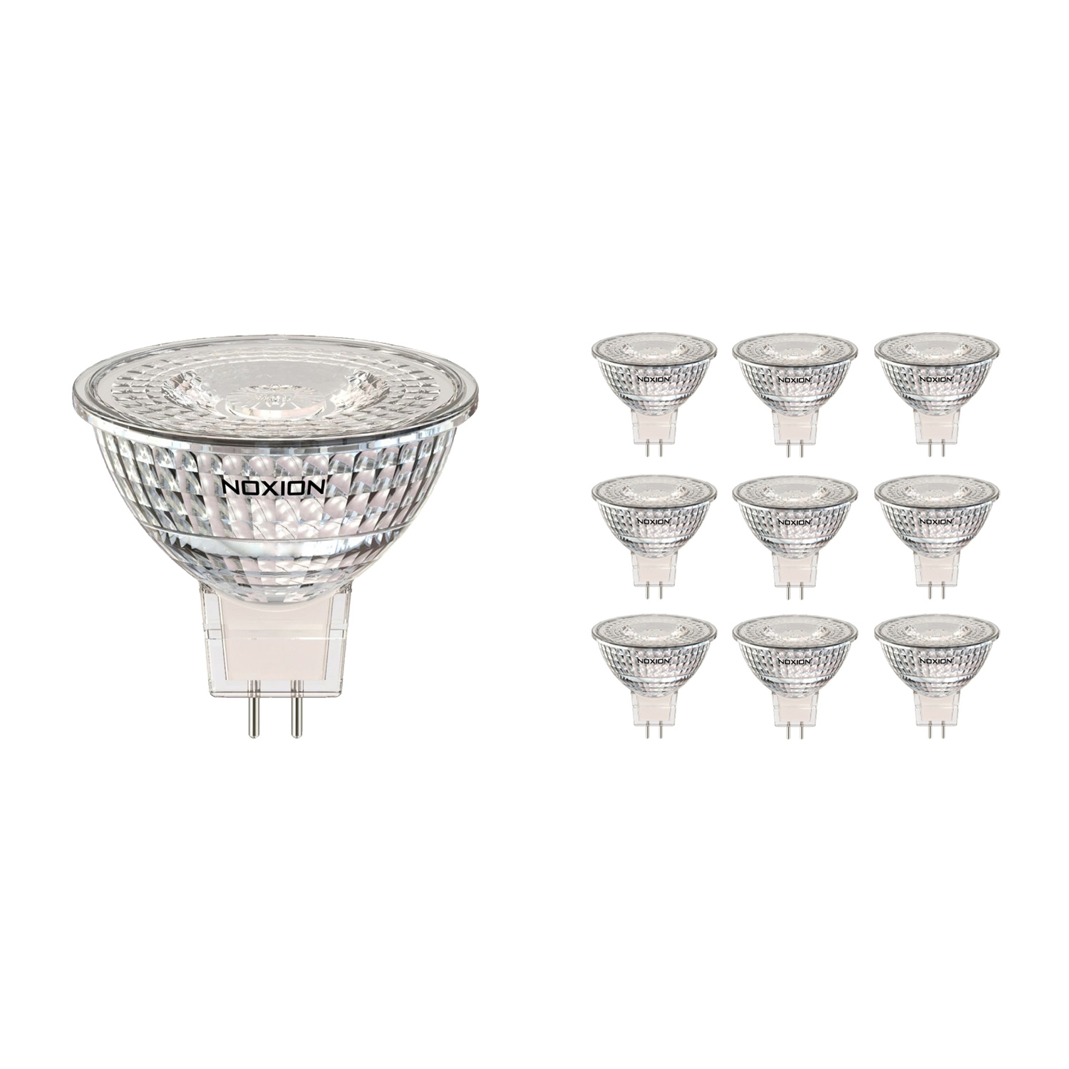 Lot 10x Noxion Spot Led Gu5 3 Mr16 4w 345lm 36d 827 Blanc Très Chaud