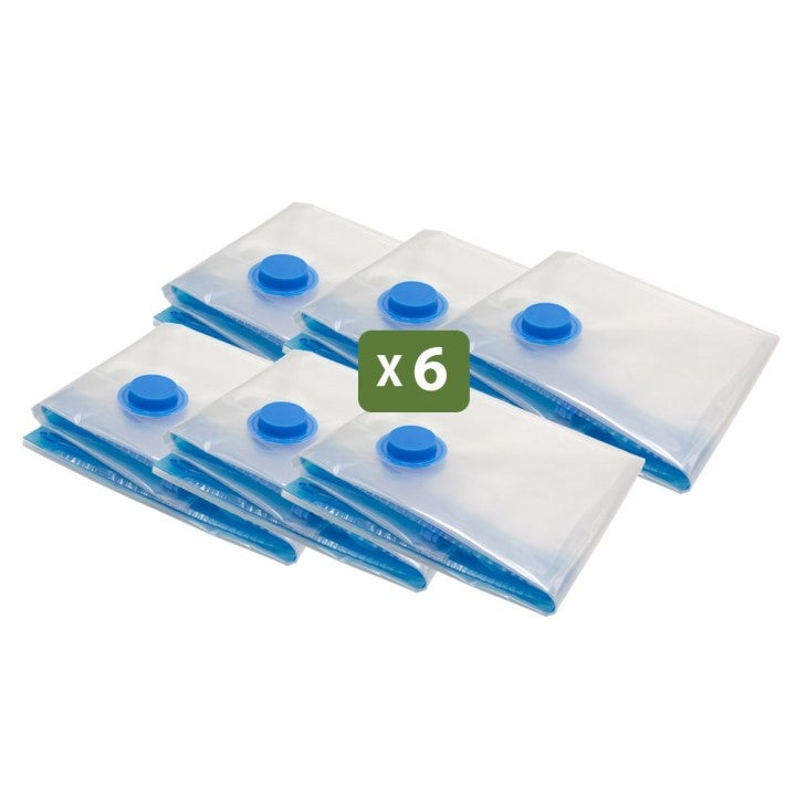 Pack and Move - Juego de 6 bolsas de almacenamiento al vacío - Talla M ...