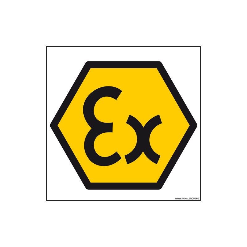 Panneau DANGER ZONE ATEX (C1258) 350 x 350 mm Matière PVC | Leroy Merlin