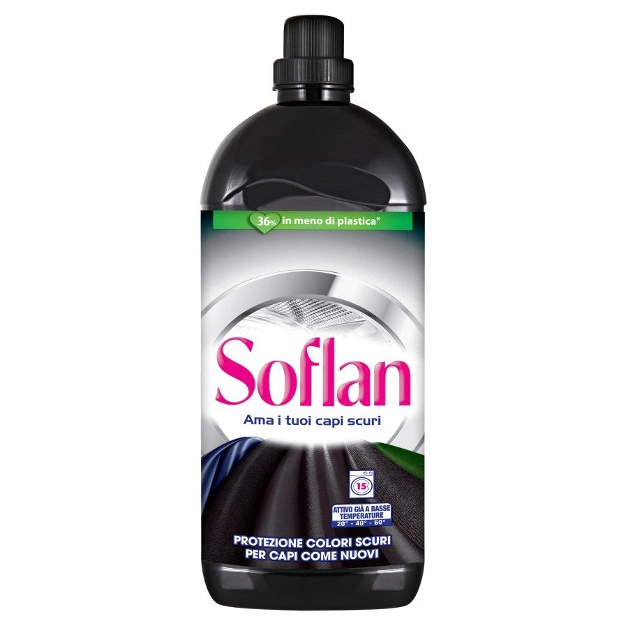 Lessive liquide pour machine à laver Soflan 15 lavages Noir | Leroy Merlin