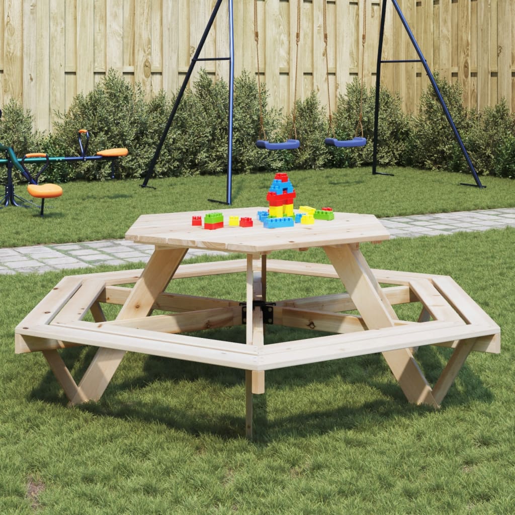 Maison Exclusive - Table de pique-nique pour 6 enfants avec bancs ...