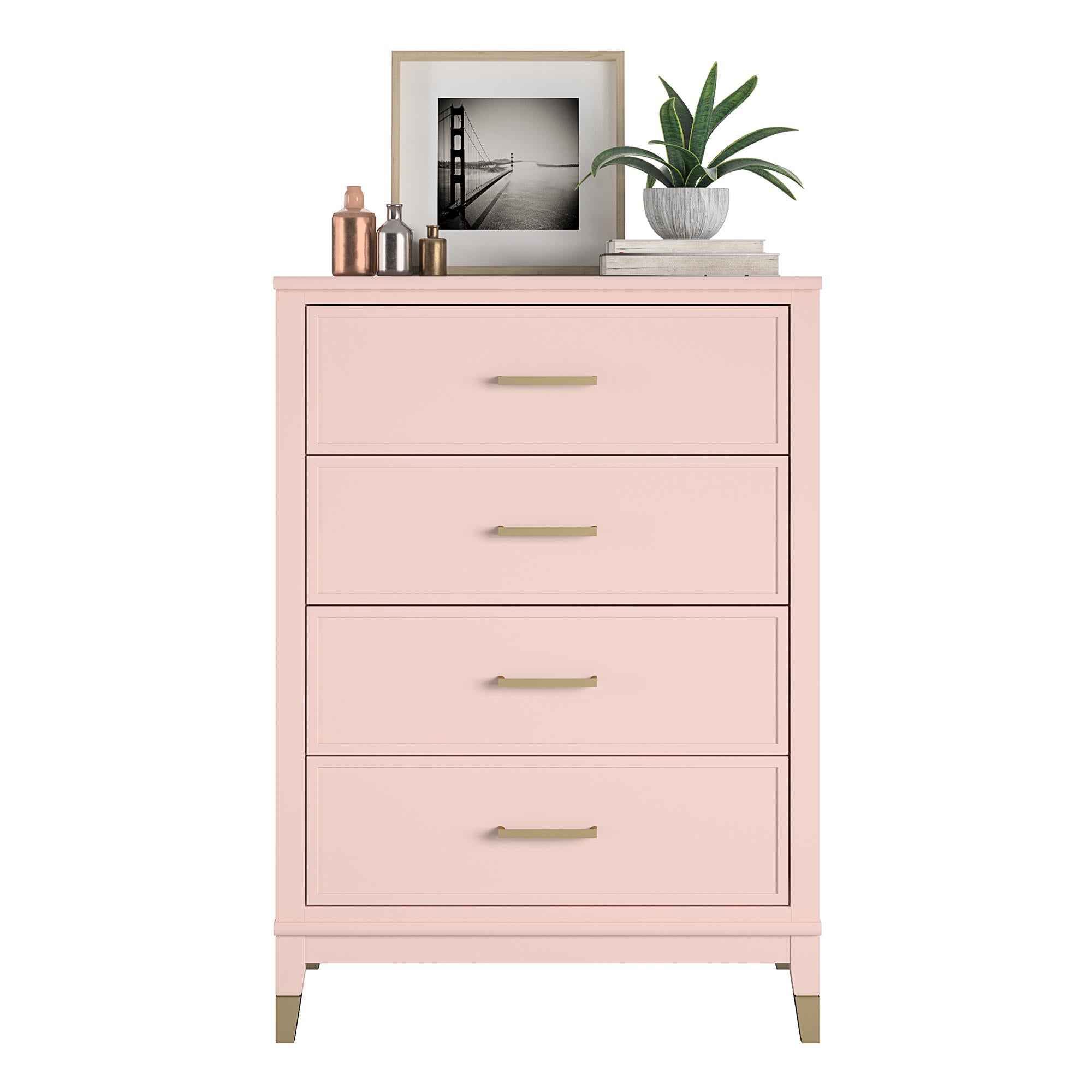 Westerleigh | Commode à 4 tiroirs en MDF rose | Leroy Merlin