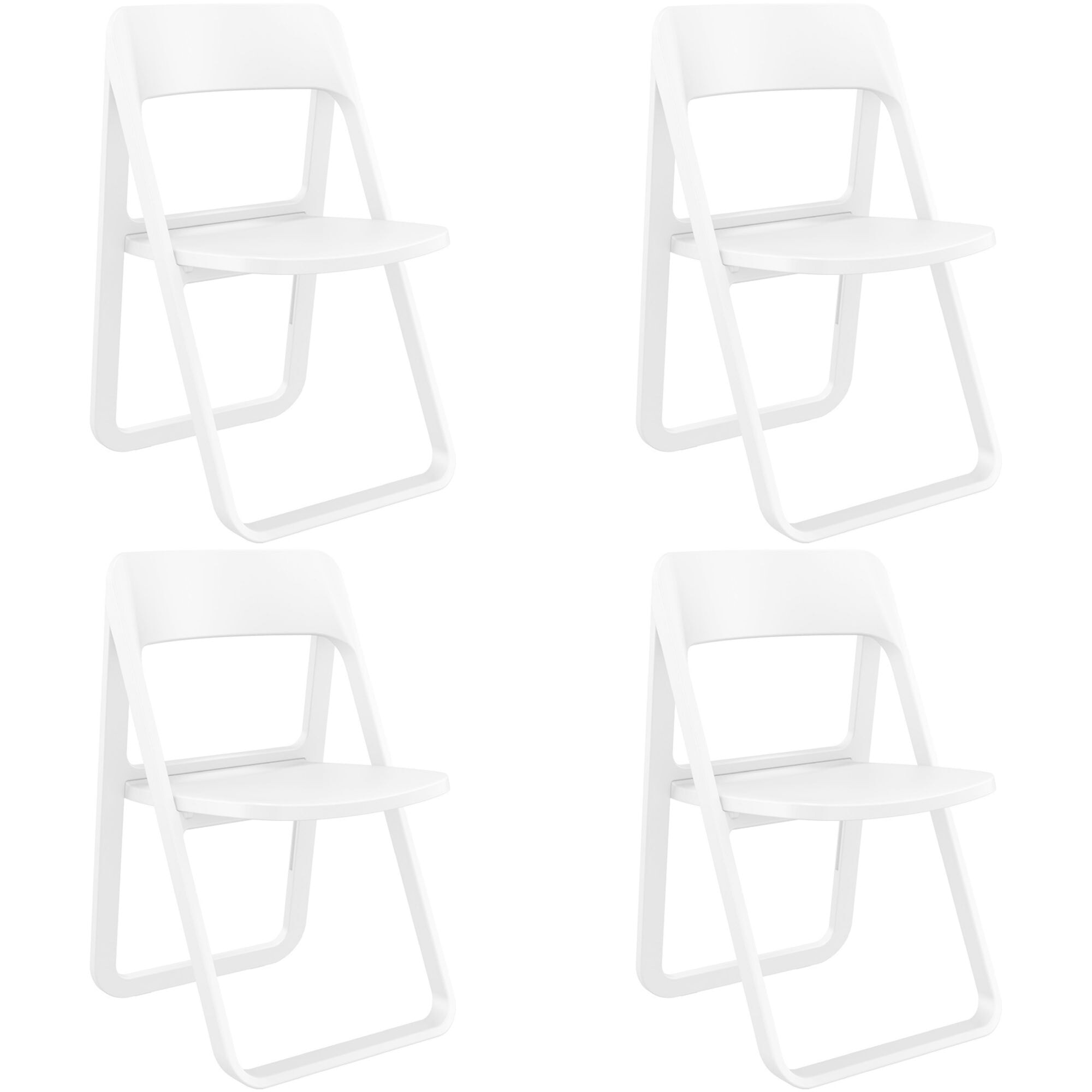Garbar DREAM Set 4 Silla Plegable Interior, Exterior Blanco | Leroy Merlin