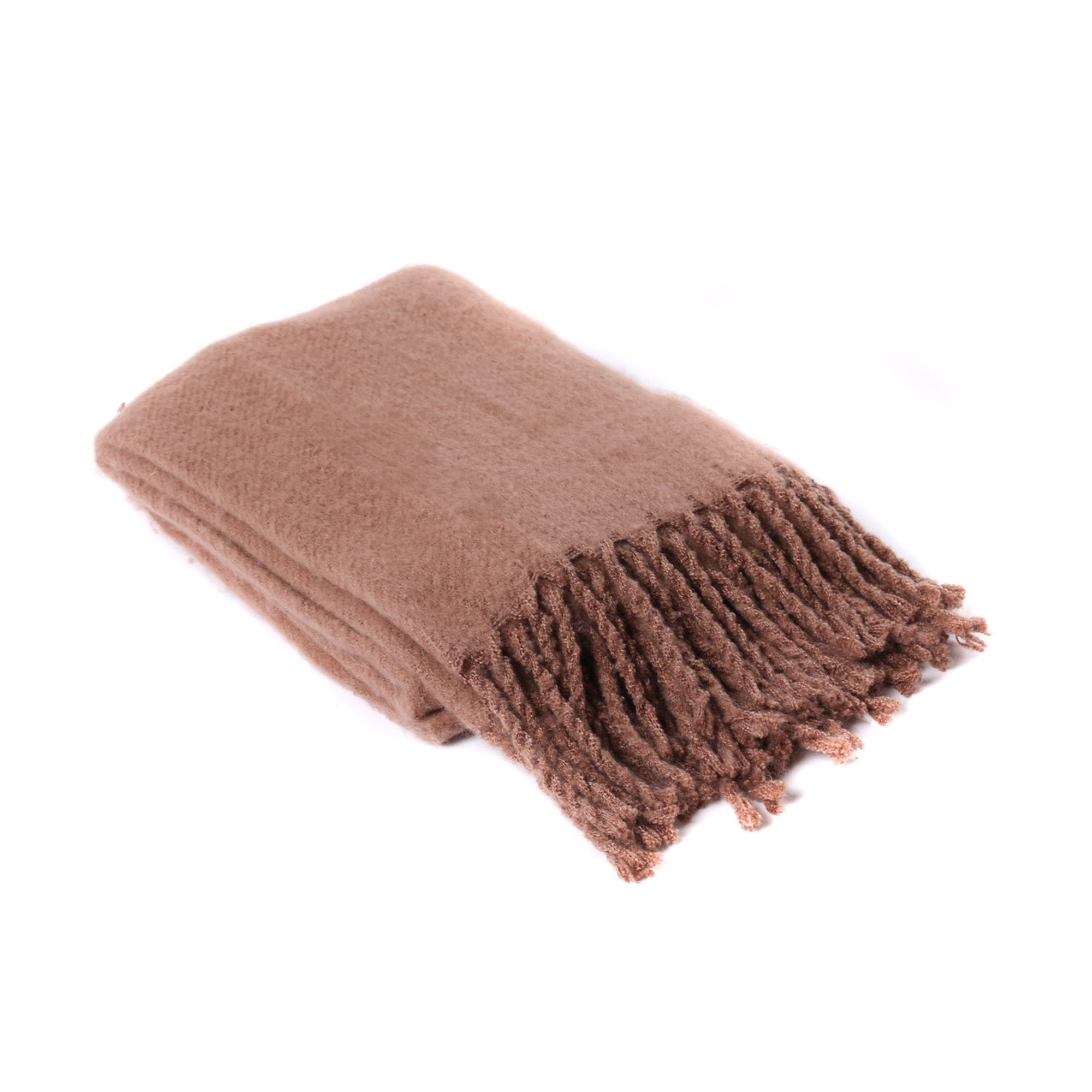 Plaid 127x152 cm en tissu polyester marron | Leroy Merlin