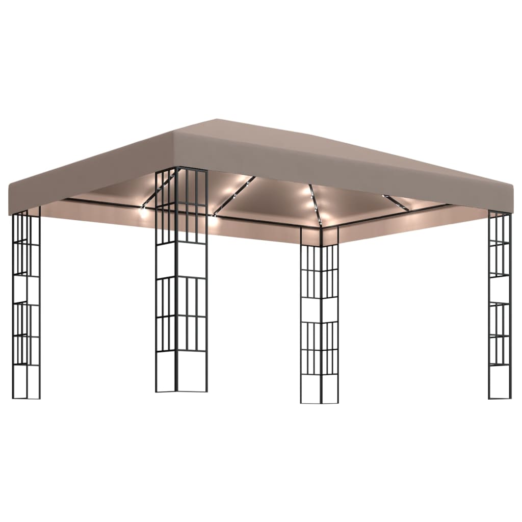 Tonnelle de jardin | Tonnelle avec guirlande lumineuse à LED 4x3 m ...