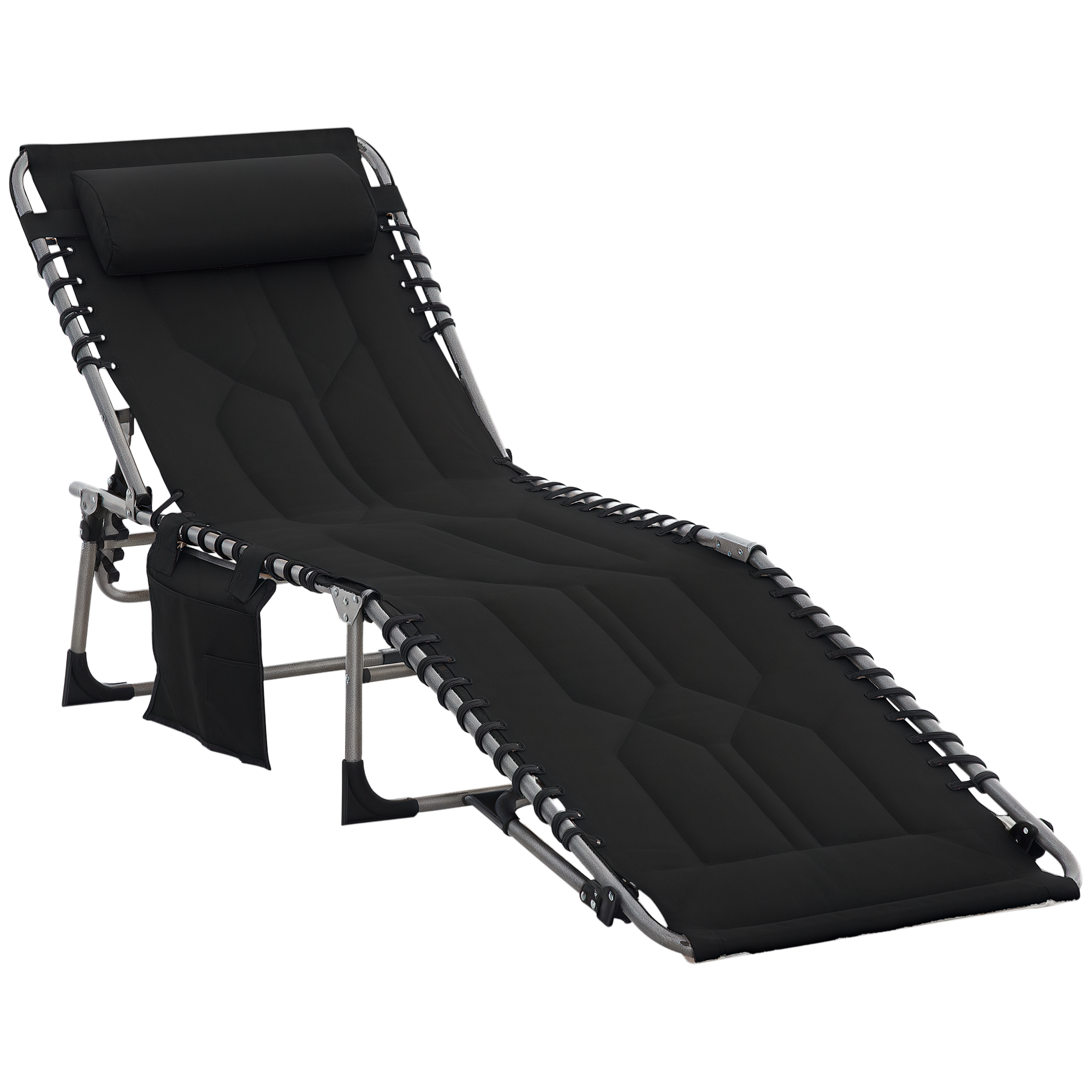 Transat soleil fauteuil pliant oreiller sac latéral chaise longue ...