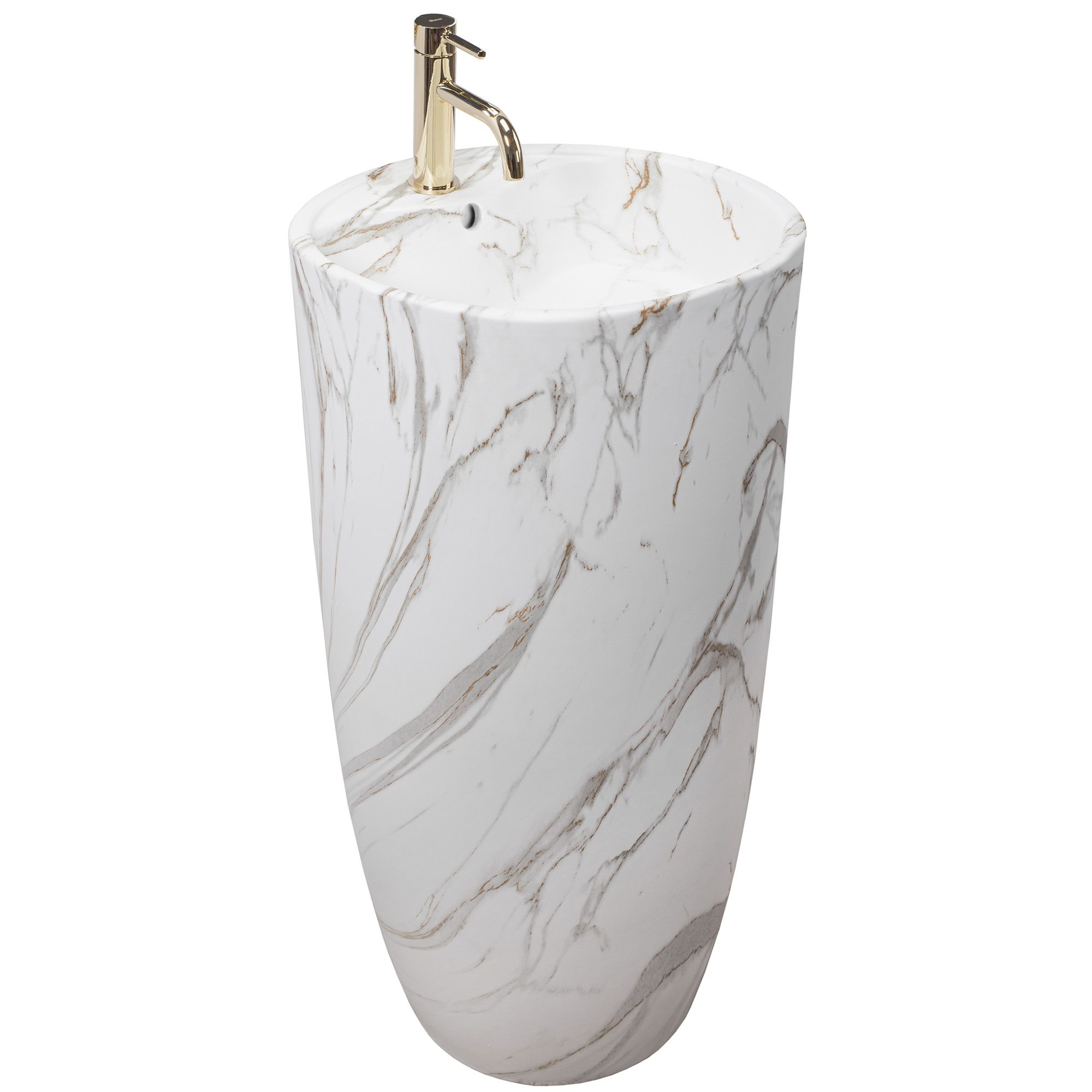 LAVABO DE PIE REA ANYA LAVA MATT WHITE 45X45X84CM | Leroy Merlin