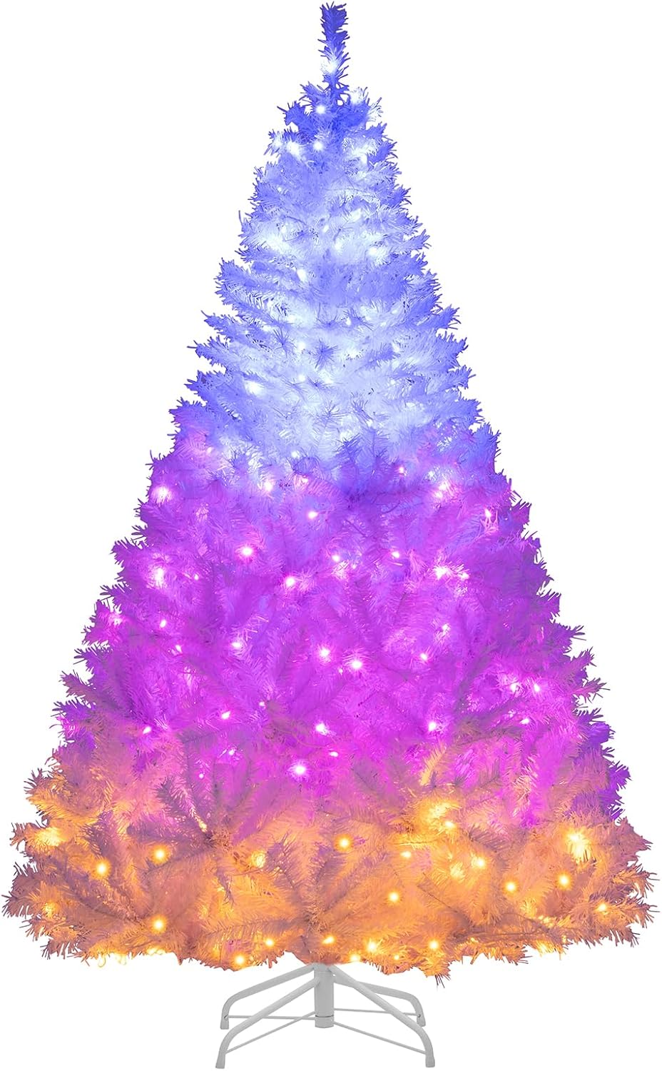 Sapin de Noël Artificiel Lumineux 180 cm, 280 Lumières LED Multicolores ...