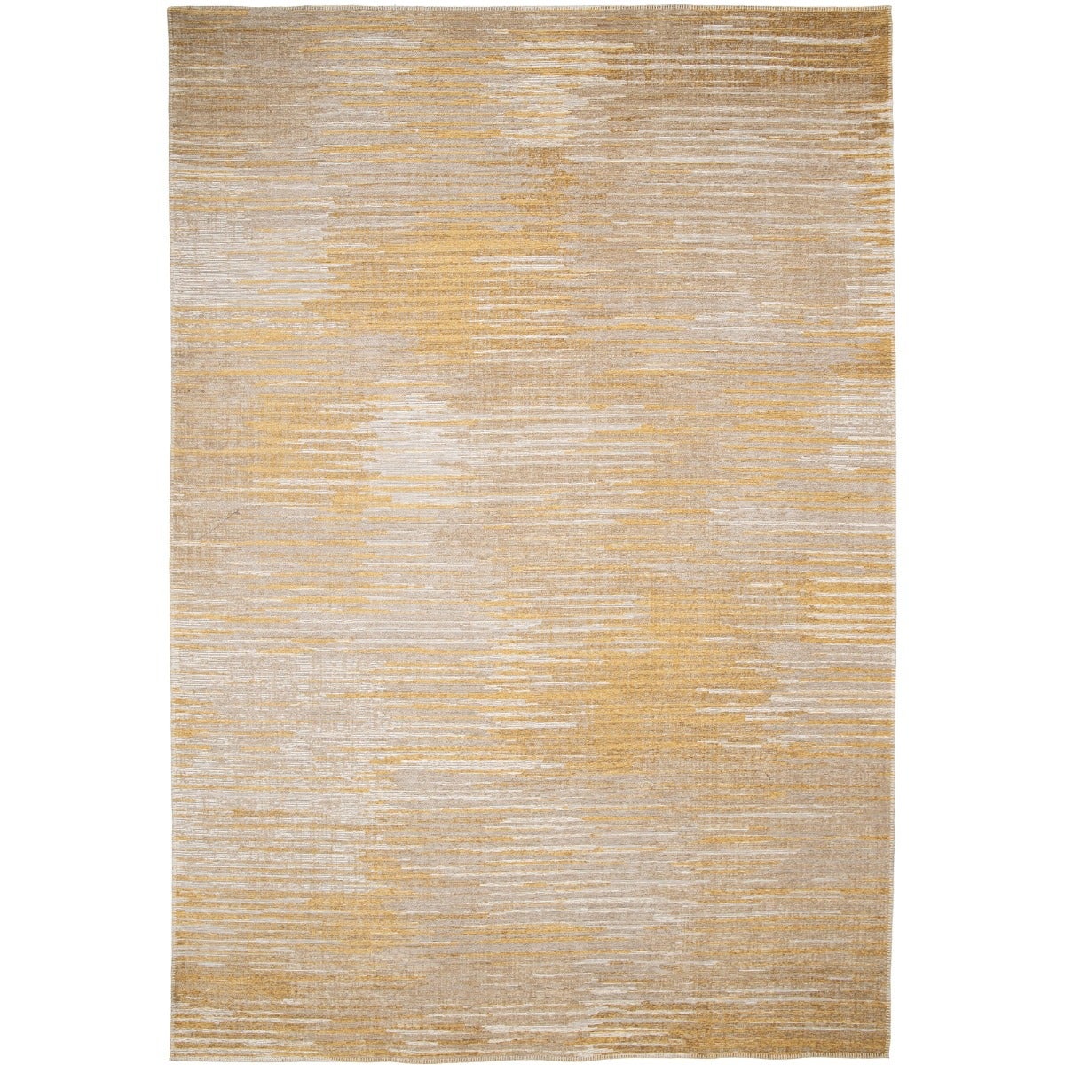Tapis moderne tissé plat texture linéaire ocre beige 160x230 | Leroy Merlin