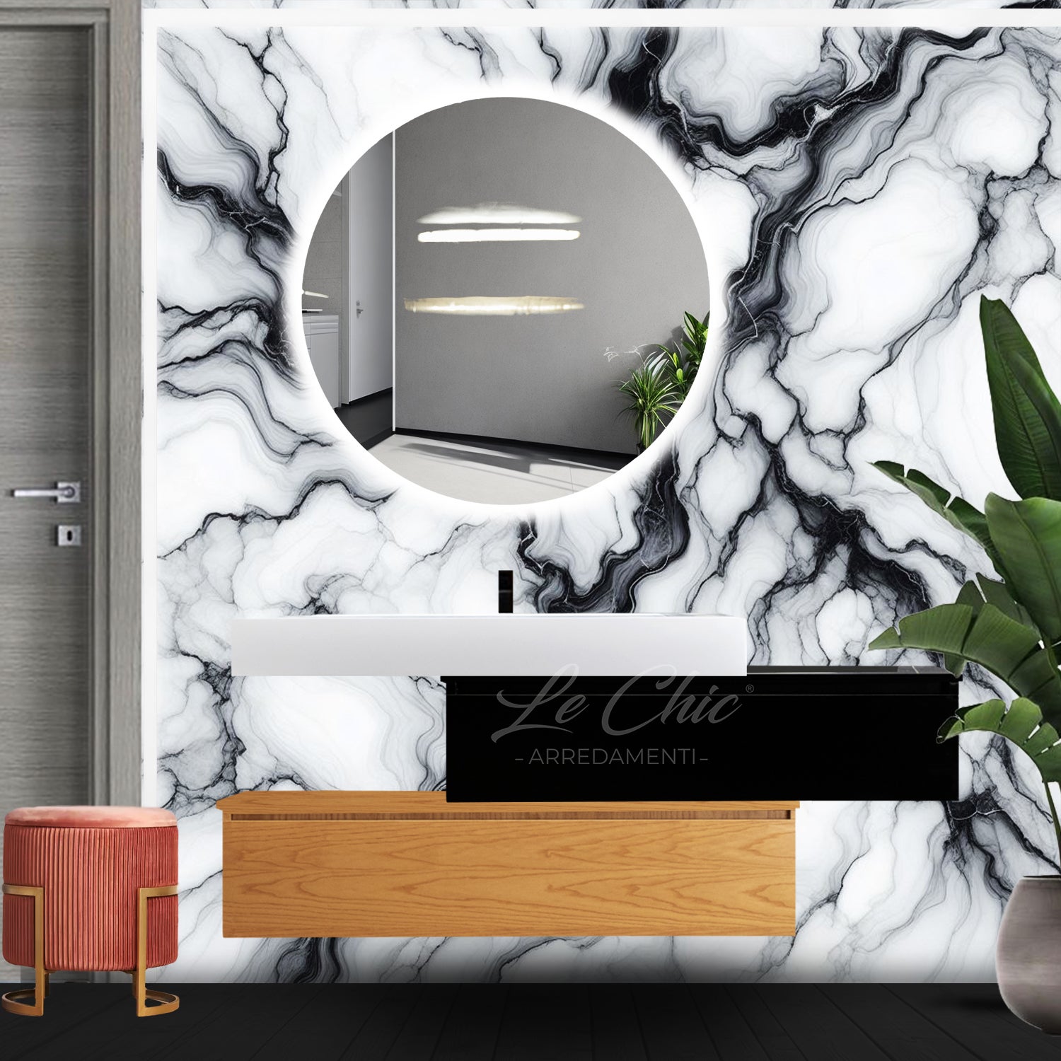 Mobile sospeso sfalsato Zenith Naturale - 100 cm | Leroy Merlin