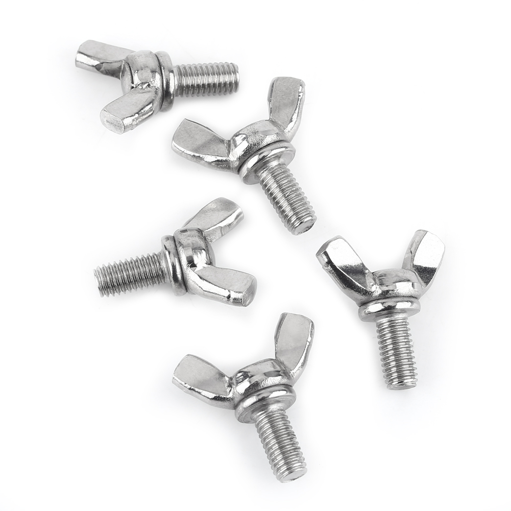 5 tornillos de mariposa de acero inoxidable 304 (m5 x 10 mm). | Leroy Merlin