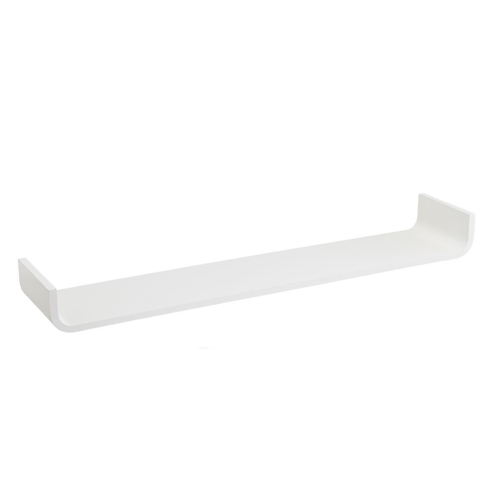 Étagère murale courbe blanche 100x20x10 cm CasaSelección | Leroy Merlin