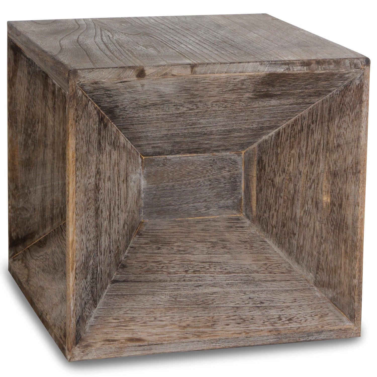 Tabouret table d'appoint cube table de chevet table basse en bois gris ...