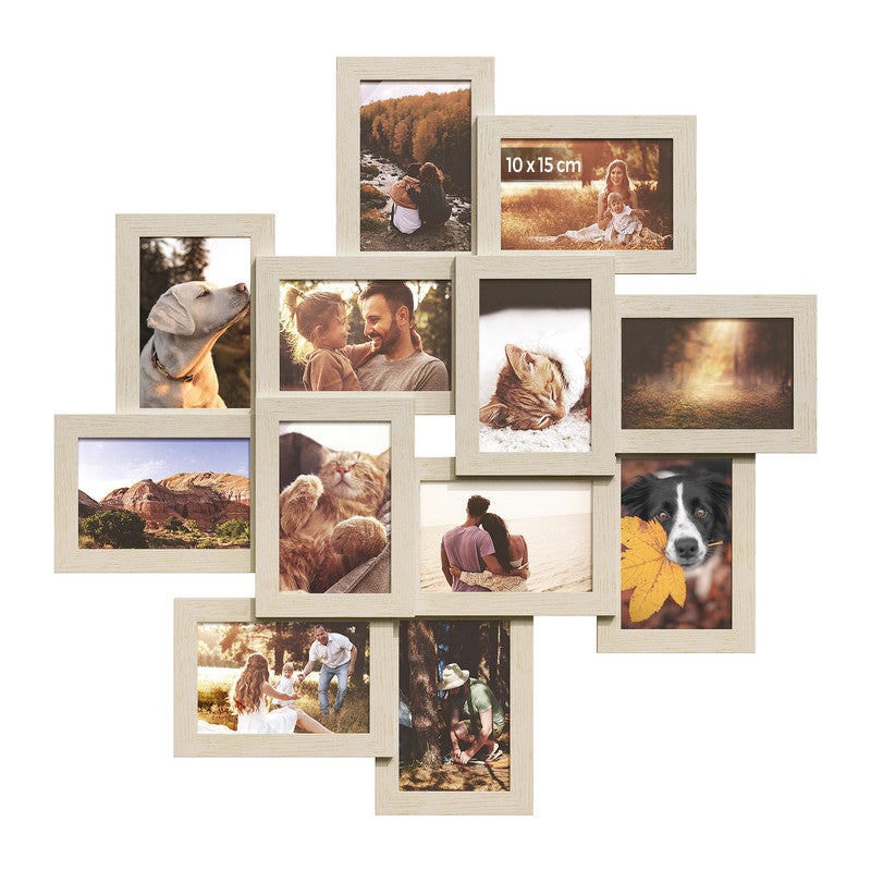 Cadres Pêle-Mêle, 12 Cadres pour Photos 10x15 cm, Galerie Photo Murale ...