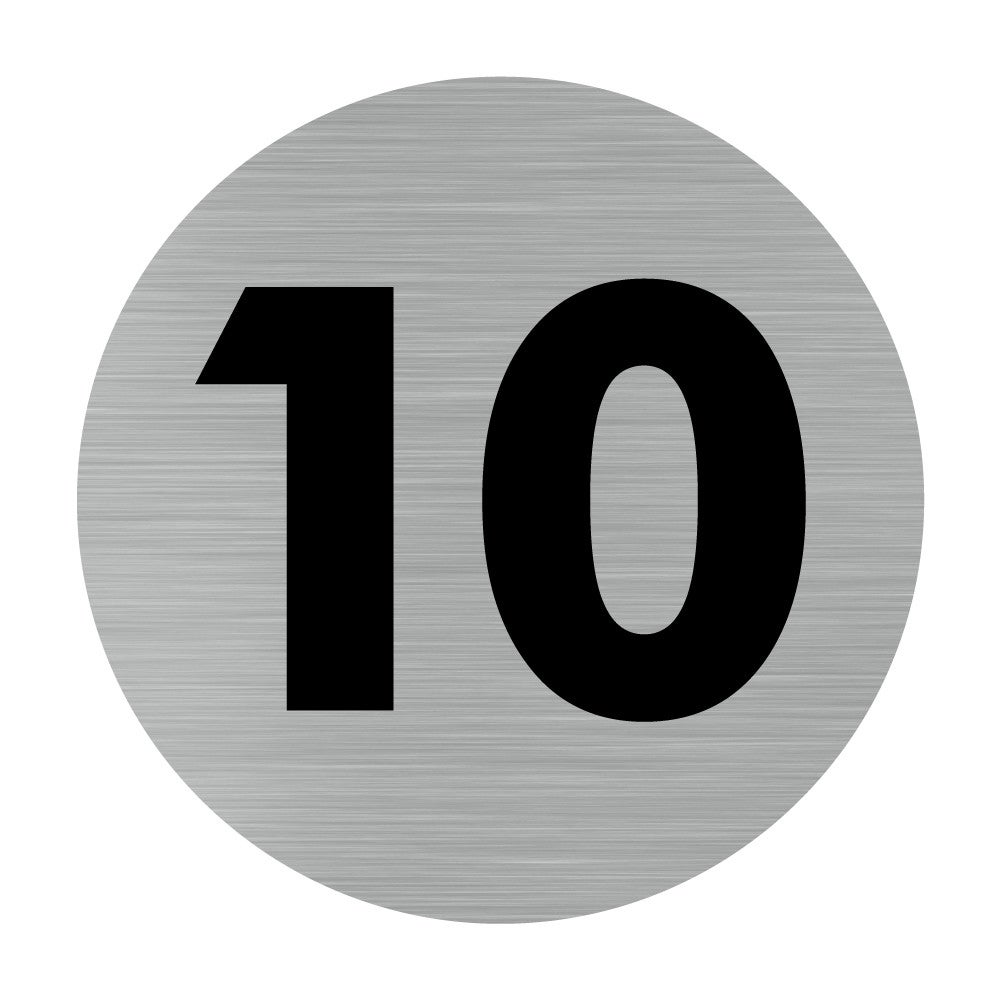 Pictogramme chiffre 10 (Q0313) Diamètre 76 mm Matière Adhesif | Leroy ...