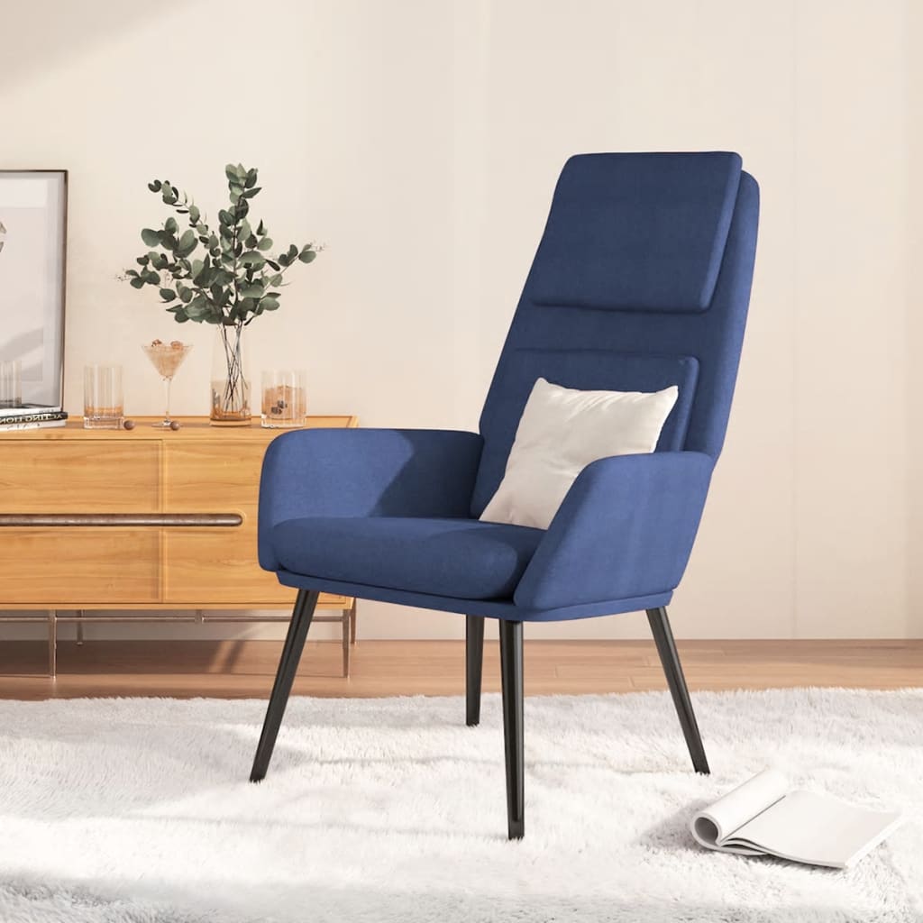 Maison Exclusive - Chaise de relaxation Bleu Tissu | Leroy Merlin