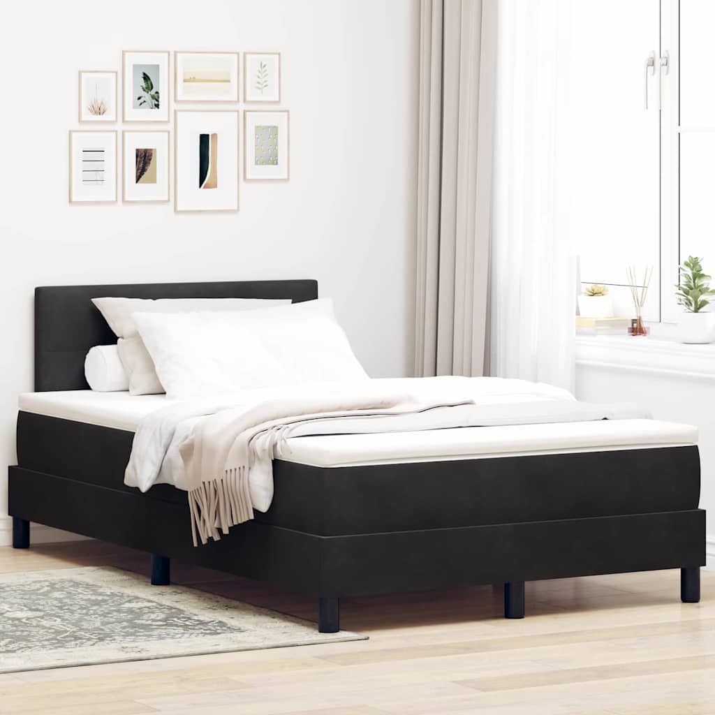 Maison Exclusive - Letto con Box Spring e Materasso Nero Piccolo Doppio ...