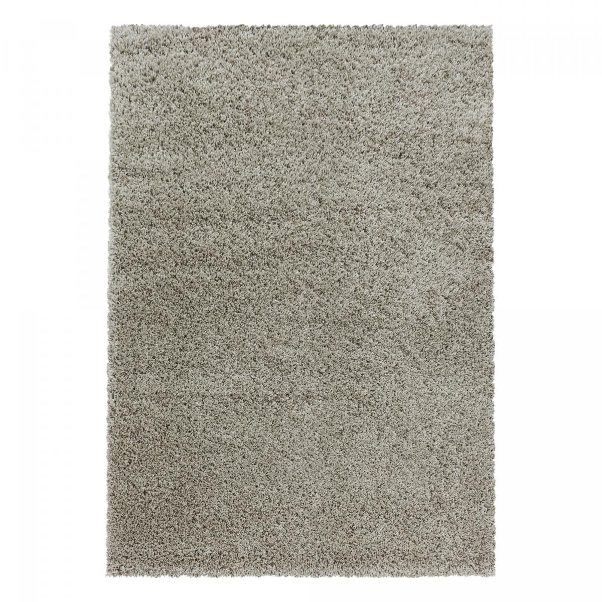 Tapis poils longs shaggy 80x250 rectangle tissé beige motif uni UNI I | Leroy Merlin