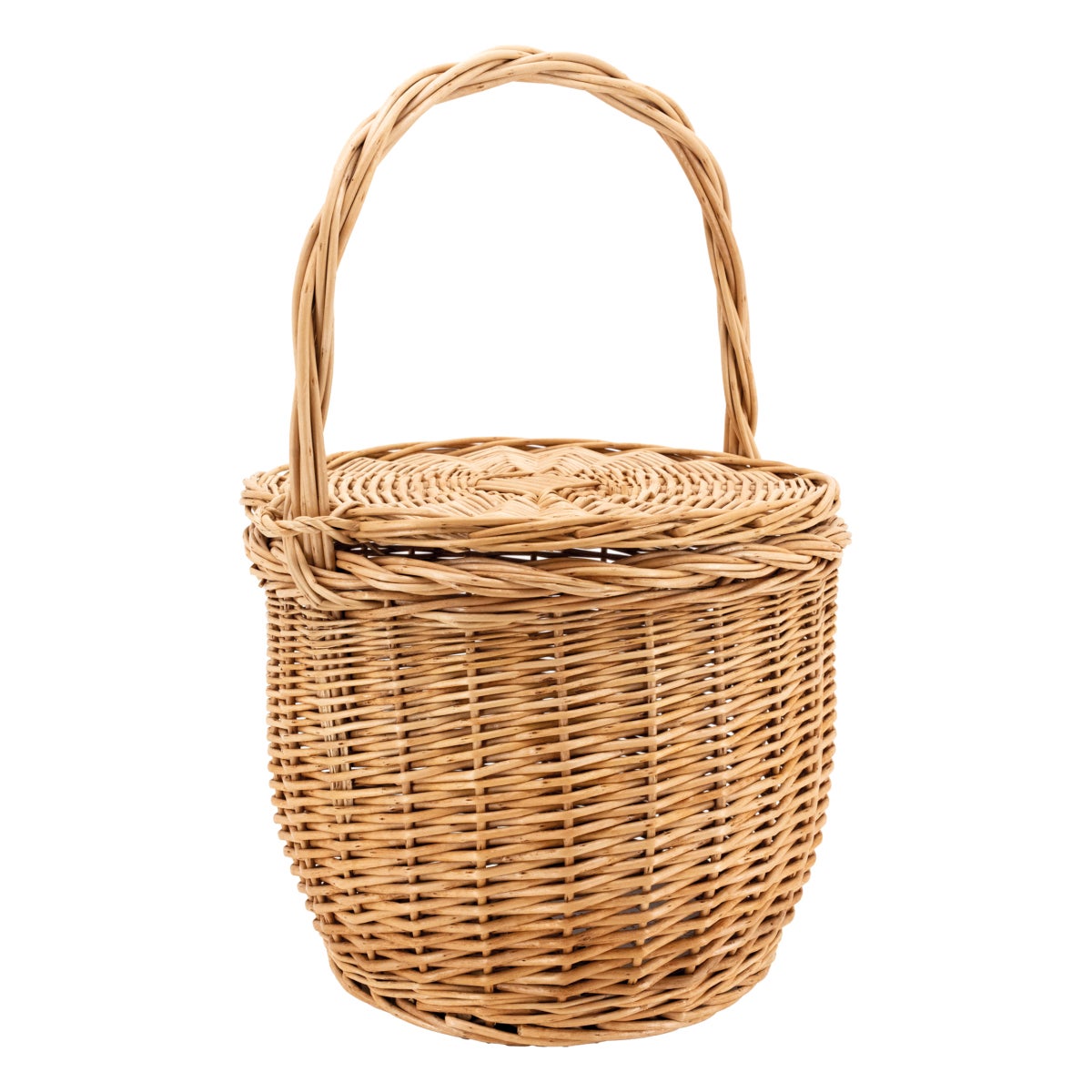 Panier à couvercle pivotant en osier clair Aubry Gaspard | Leroy Merlin