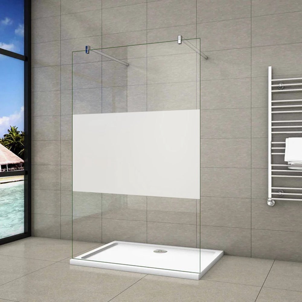 AICA Panel de ducha Serigrafiado Central Vidrio 8mm con Película de ...