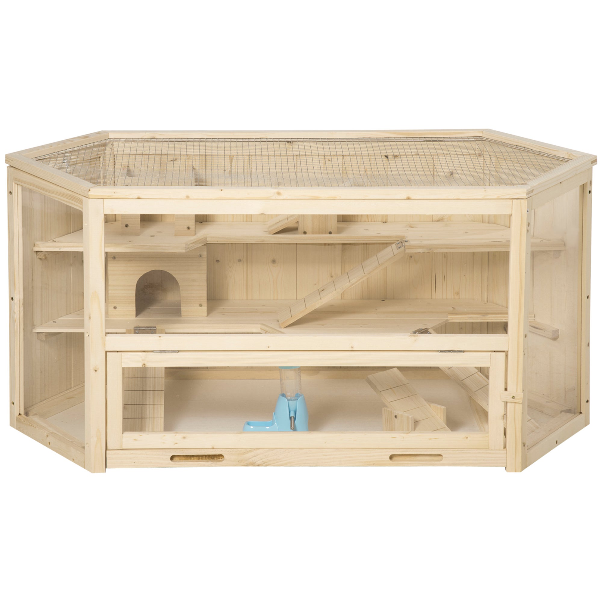 3-level hamster cage with seesaws, windows, hides, sliding tray, 115 x ...