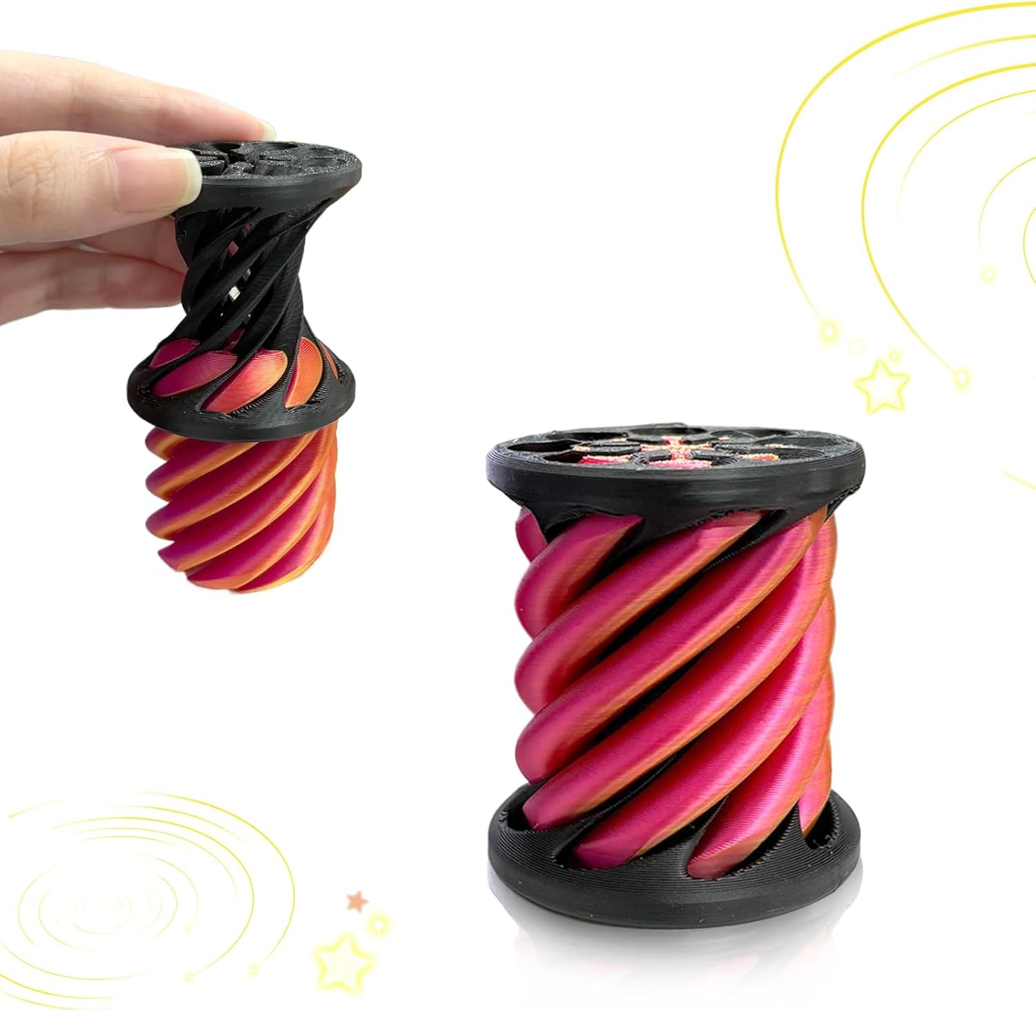 Spiral fidget toy – imprimé 3D – cône spiralé – décoration bureau – 1 ...