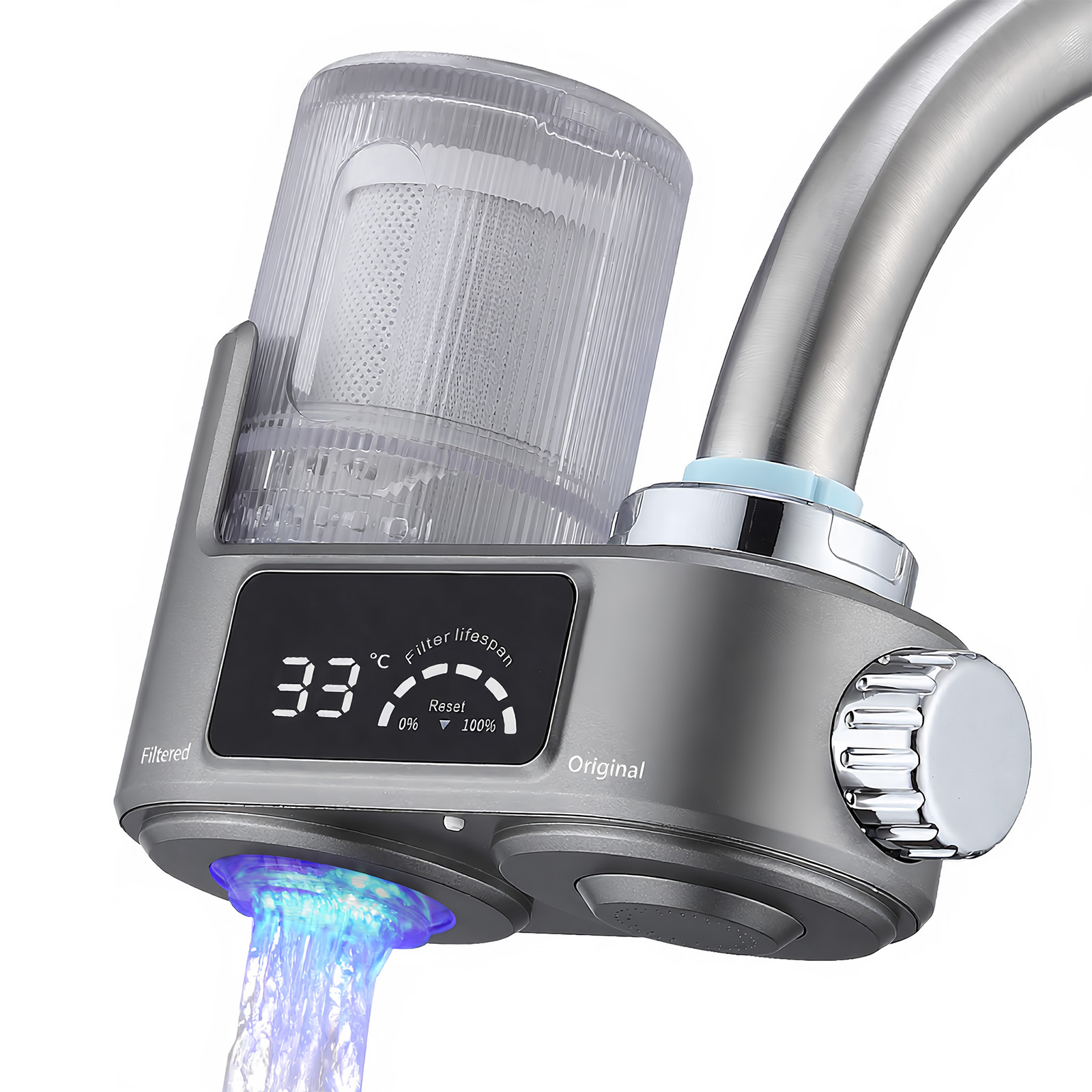 Sistema de Filtración de Agua para Grifo, Filtro de Agua Gris – Elimina ...