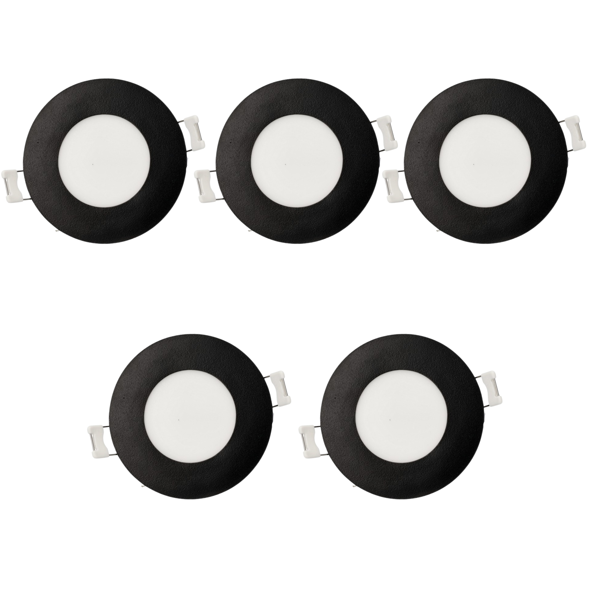 Pack x5 Downlight led rond encastré 12V, 3W, Lumière Chaude 3000K ...