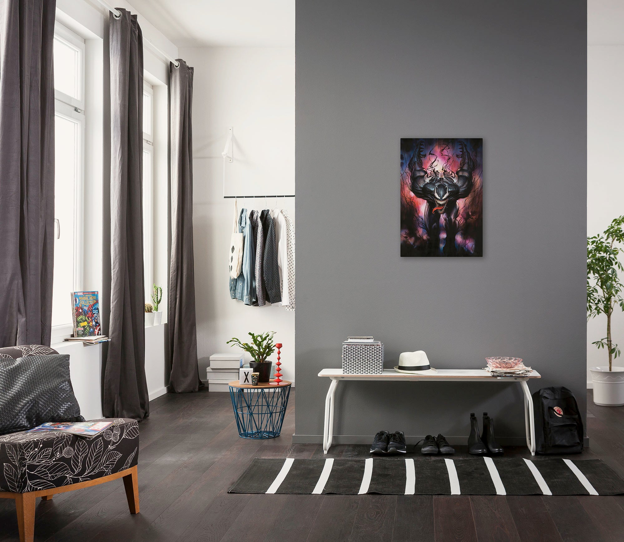 Toile imprimée sur cadre de Komar - Marvel Venom Attack - Taille: 40 x ...