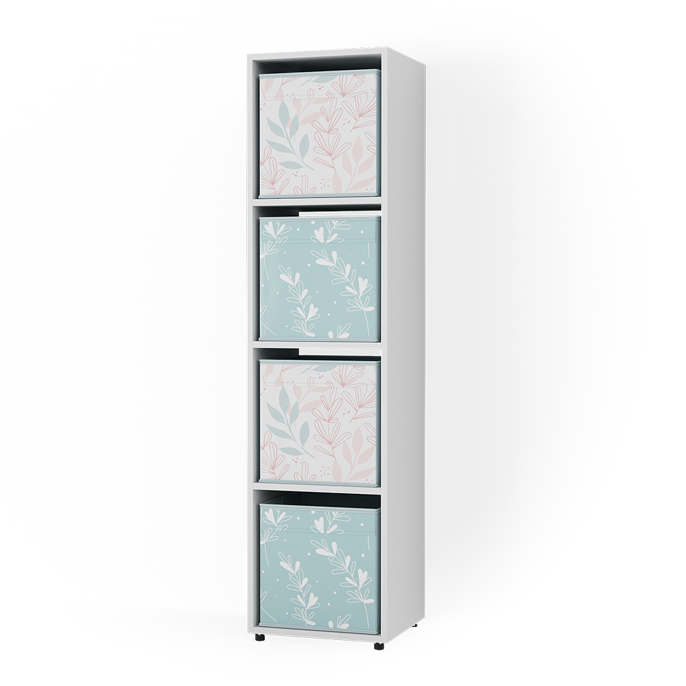 Vicco Meuble de rangement Ludus, Blanc, 142.5x36.2cm avec 2 boxes ...