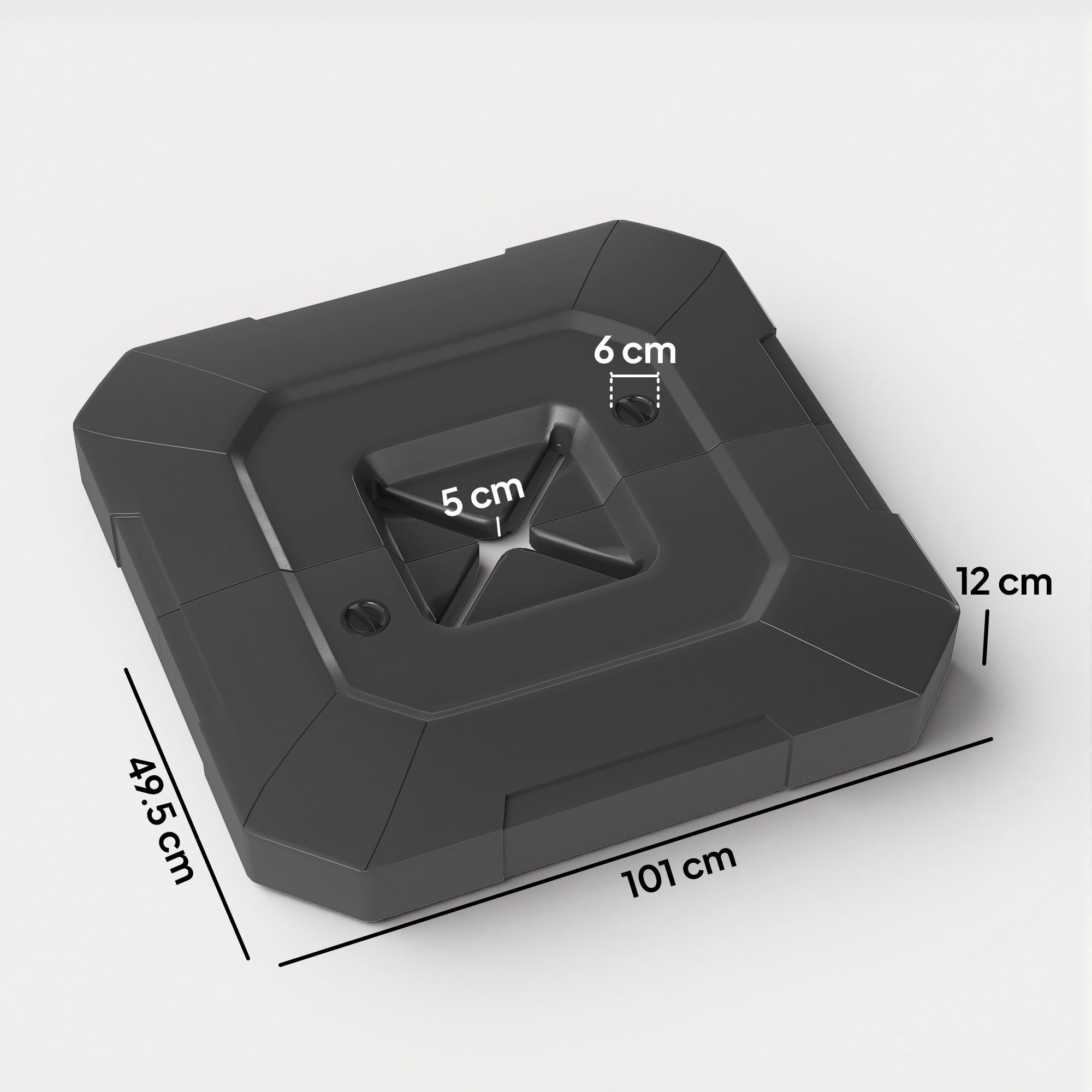 Juego de 2 contrapesos rellenables de HDPE para bases de sombrillas ...