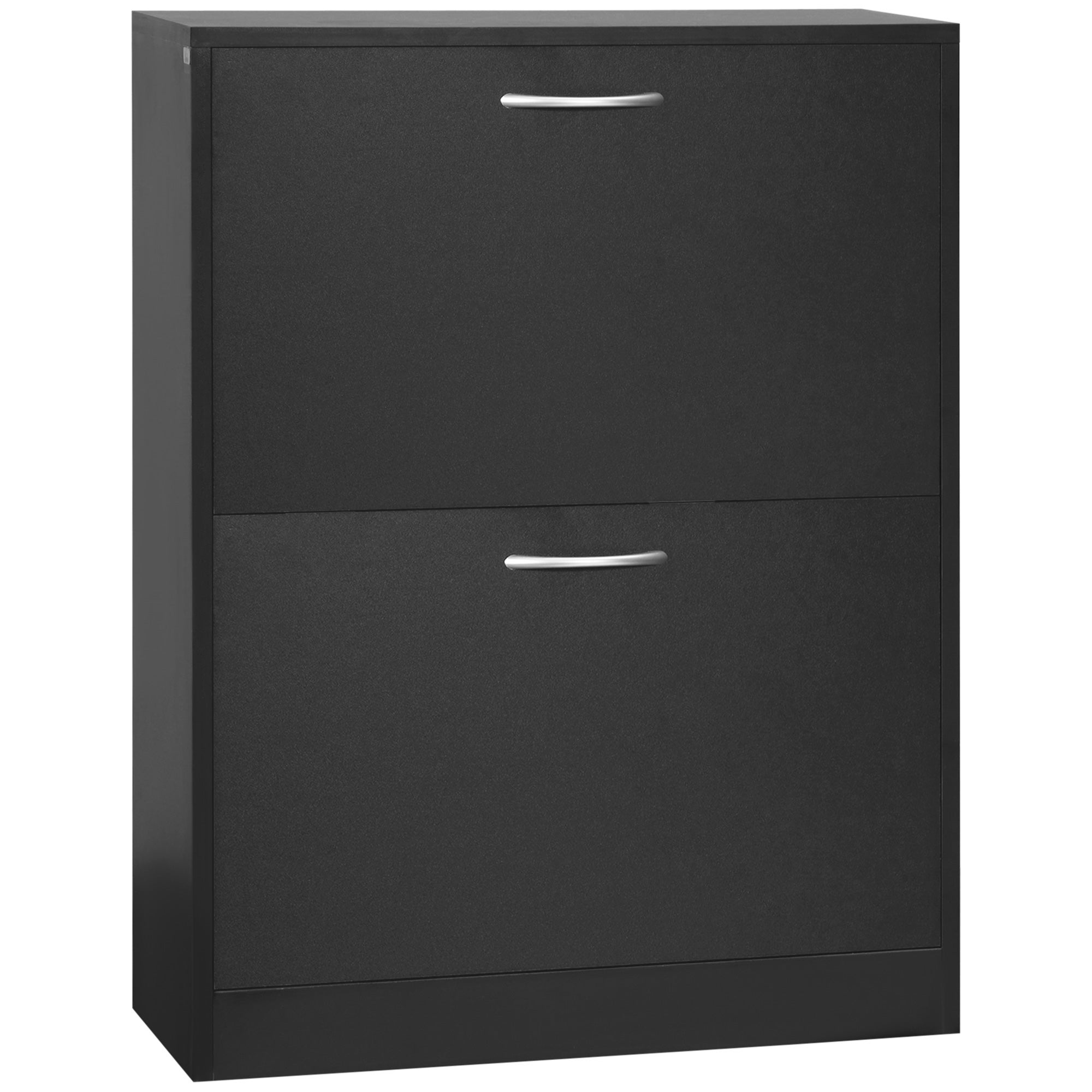 Armoire à Chaussures Meuble à Chaussures 60 x 24 x 80 cm 2 Portes ...