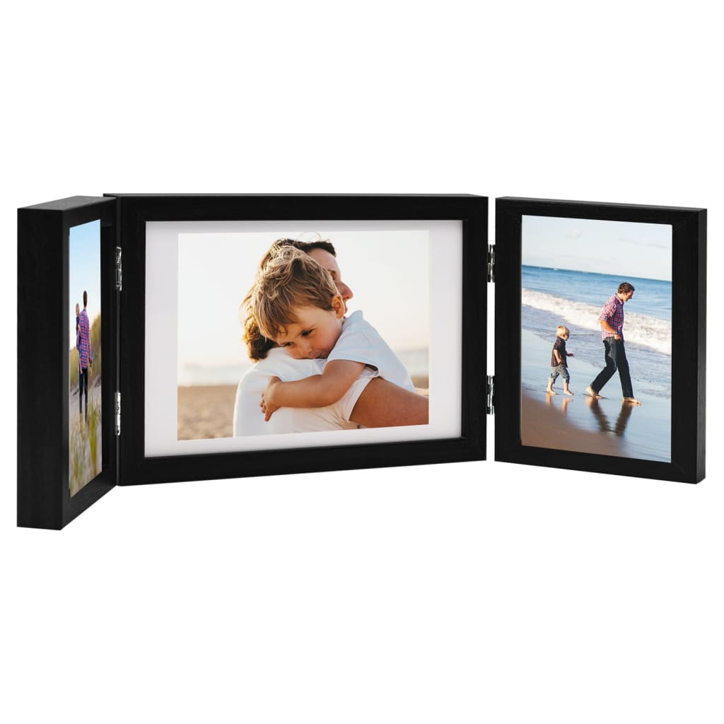 Marco de fotos plegable Negro 28x18 cm+2x (13x18 cm) | Leroy Merlin