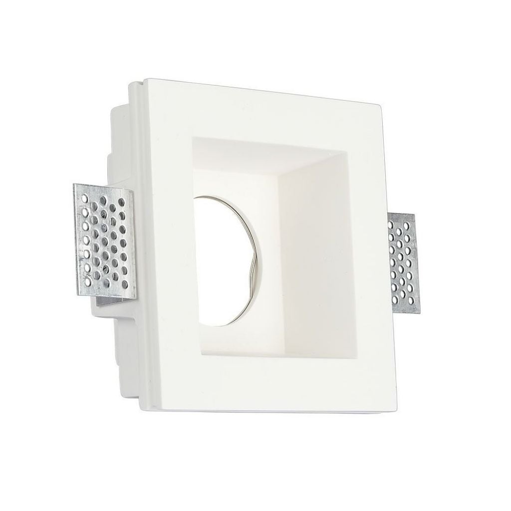 Support de spot LED carré GU10 et GU5.3 (MR16) Corps en plâtre blanc | Leroy Merlin