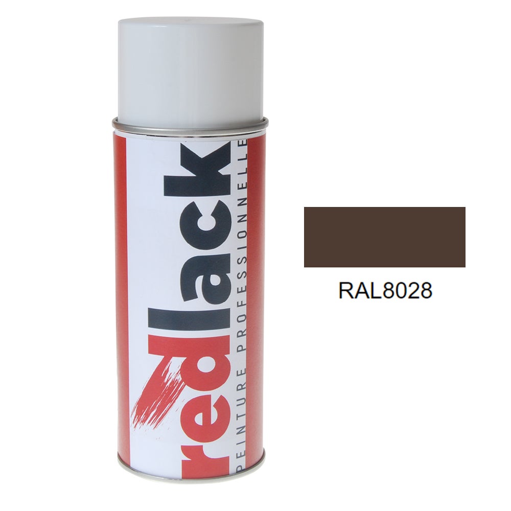 Redlack Peinture aérosol RAL 8028 Satiné multisupport | Leroy Merlin