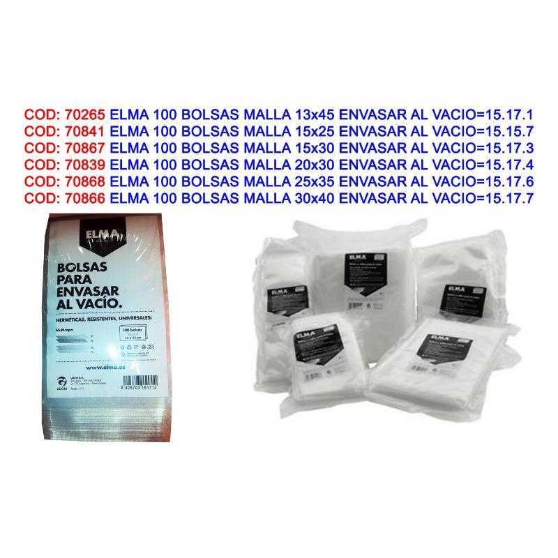 Elma 100 bolsas malla 15x30 envasar al vacio 15.18.1 | Leroy Merlin
