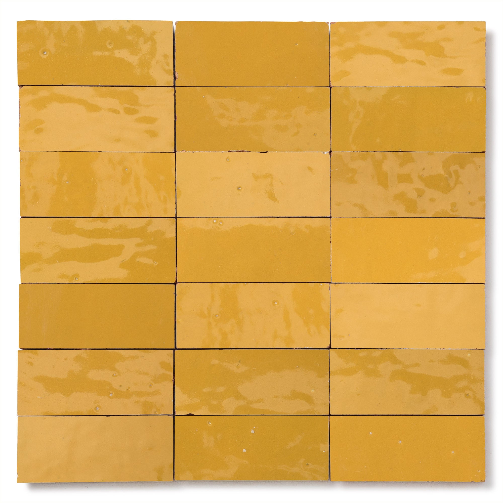 Carrelage Zellige Marocain Jaune Moutarde 4,2x10 cm (vendu par 1 m² ...
