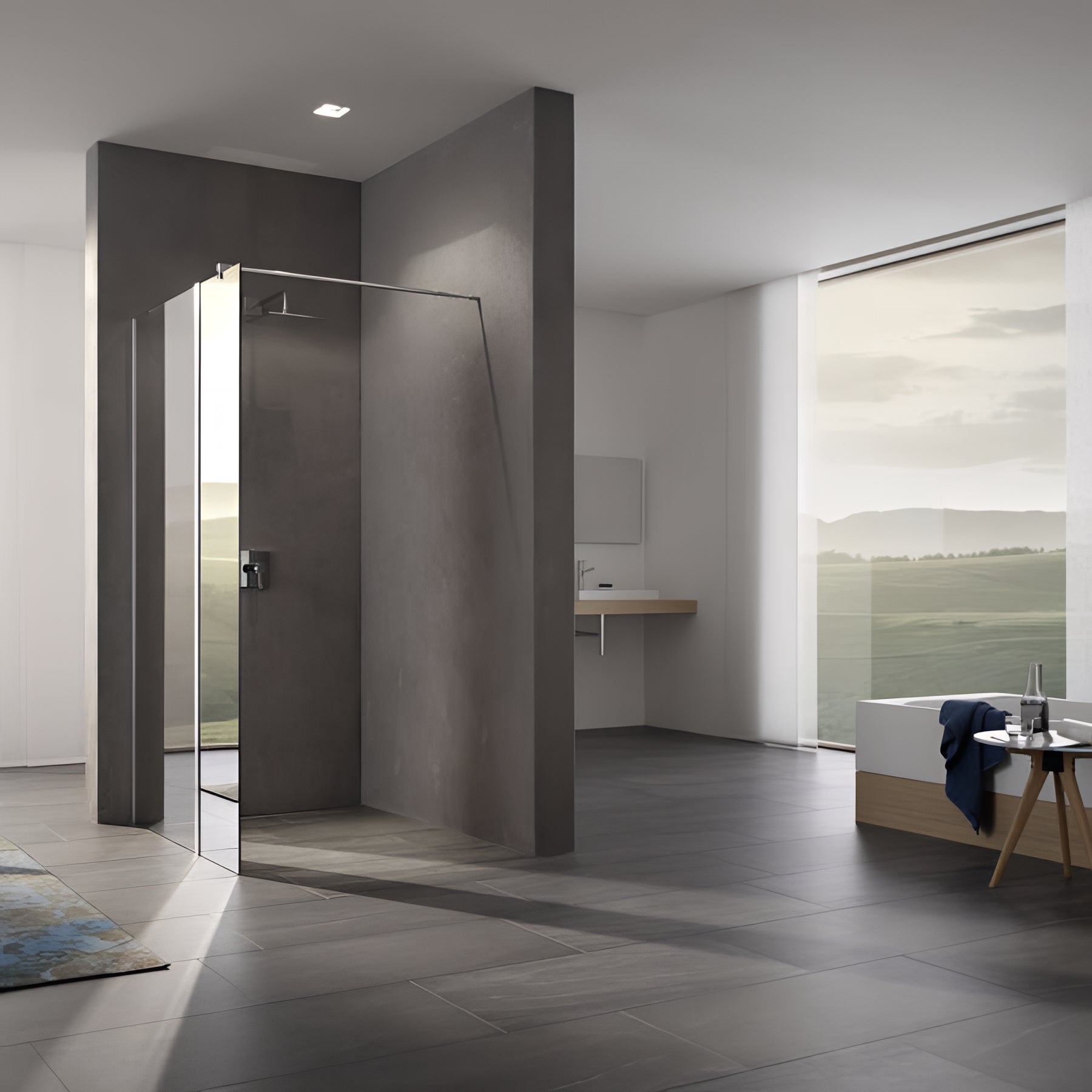 Paroi de douche walk-in-SHOWER largeur 30cm hauteur 200 cm profilé ...